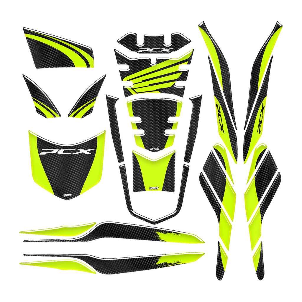 Honda PCX Karbon Desenli Tank Pad Set (2021-2024)