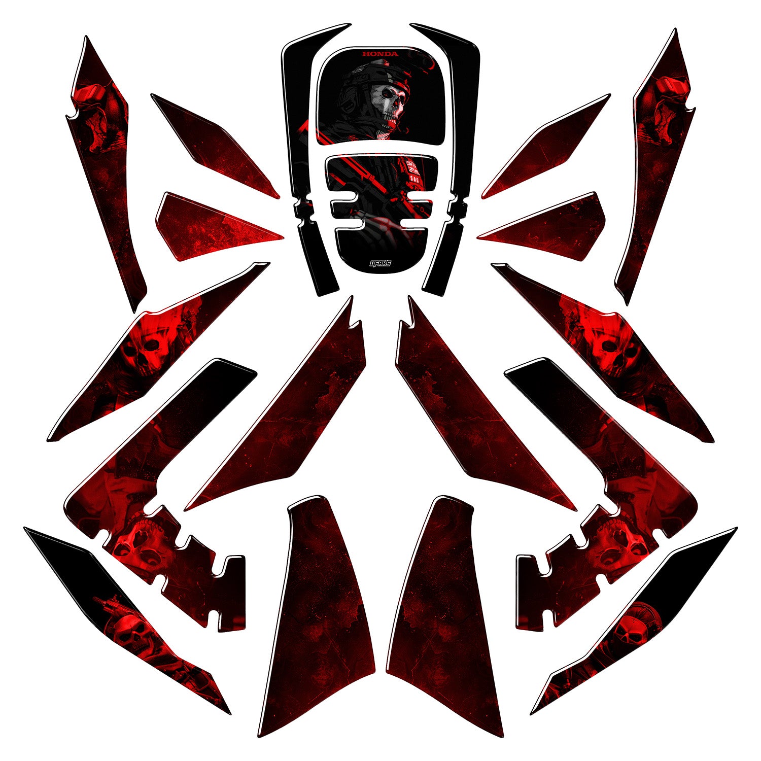 Honda Forza 250 Ghost Tank Pad Full Set (2018-2025)