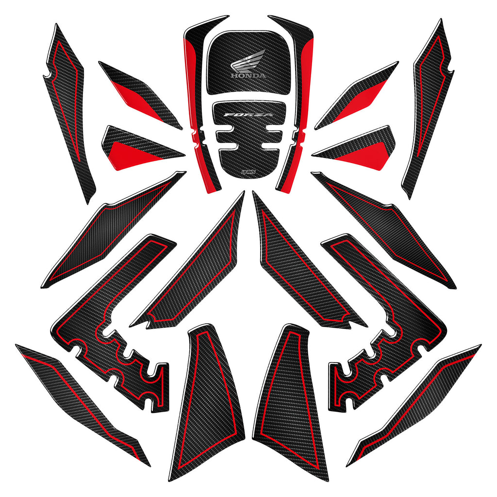 Honda Forza 250 Karbon Line Tank Pad Full Set (2018-2025)