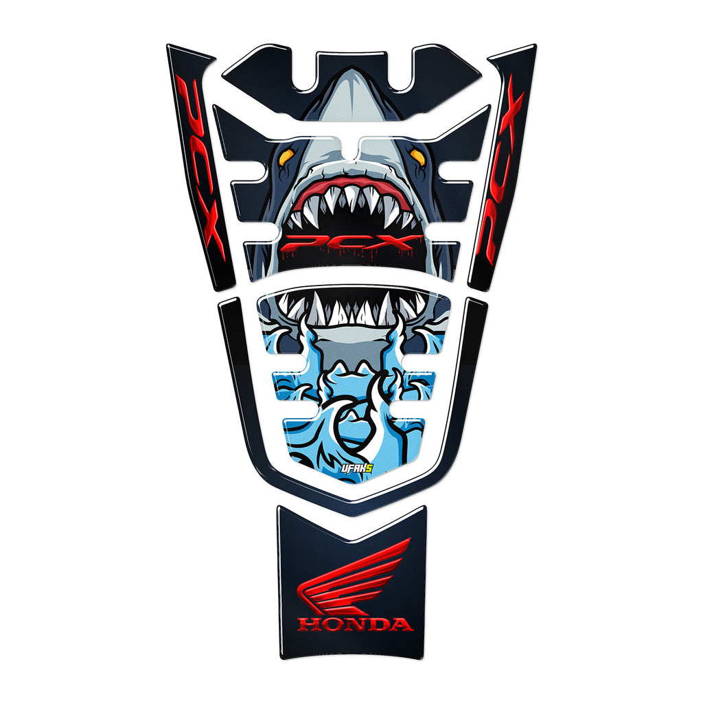 Honda PCX Angry Bloody Shark Tank Pad (2021-2024)