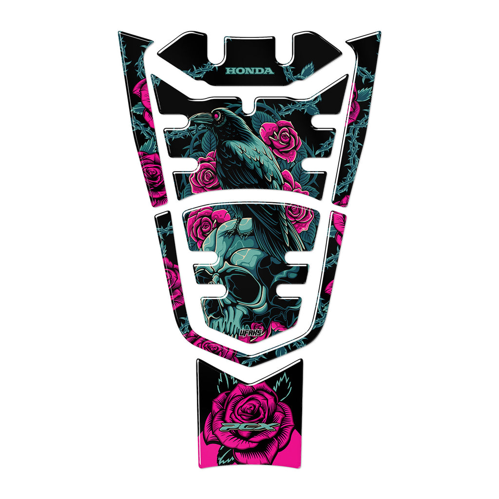 Honda PCX Raven & Rose Tank Pad (2021-2024)