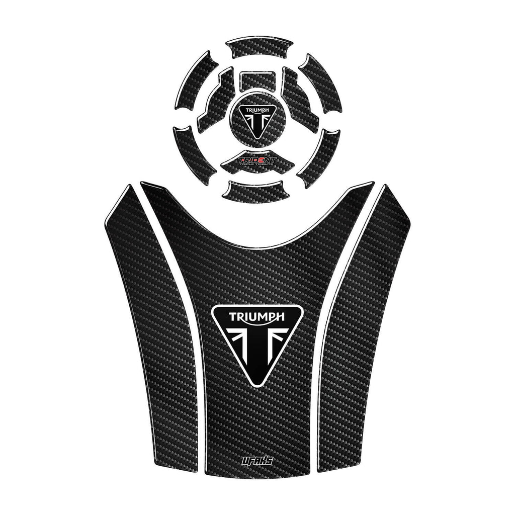 Triumph Trident 660 Karbon Tank Pad Set (2021-2025)